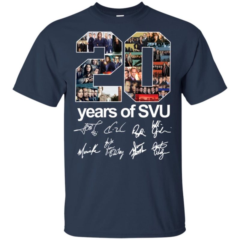 20 years of SVU Law & Order all signatures t shirt, long sleeve ...