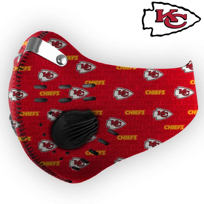 Kansas City Chiefs Football N95 Filter Face Mask - RobinPlaceFabrics