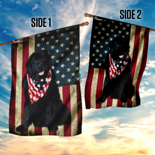 Newfoundland Dog American House Flag | Garden Flag | RobinPlaceFabrics ...