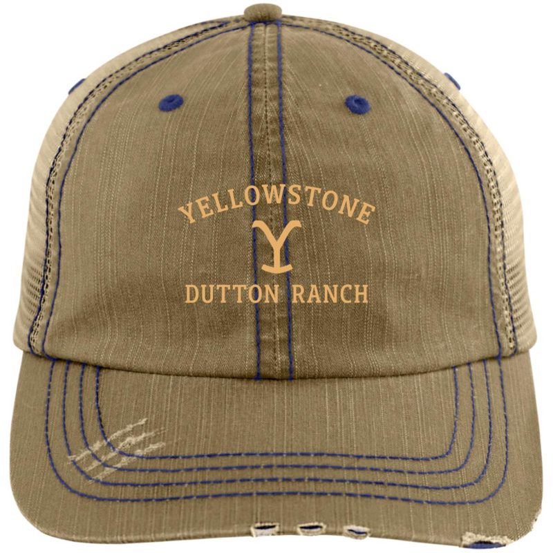 Yellowstone Dutton Ranch Distressed Cap | Hat - RobinPlaceFabrics