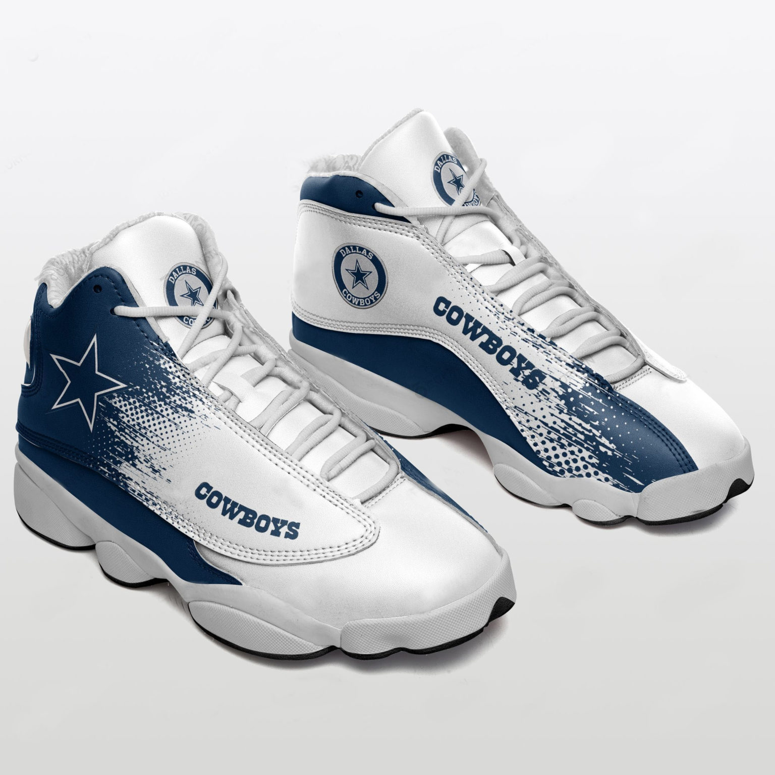 Dallas Cowboys Air Jordan 13 Sneakers - RobinPlaceFabrics