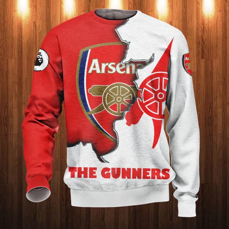 Arsenal FC The Gunners All Over Print Hoodie, T Shirt - RobinPlaceFabrics