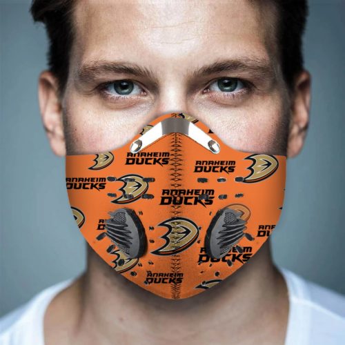 Anaheim Ducks Hockey Team Face Mask + N95 Filter - RobinPlaceFabrics