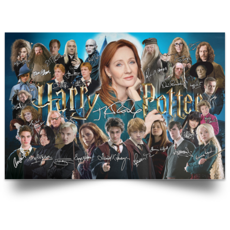 Harry Potter Characters Signature Poster - RobinPlaceFabrics