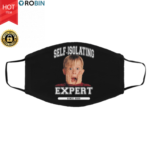 Self Isolating Expert Home Alone Face Mask - RobinPlaceFabrics