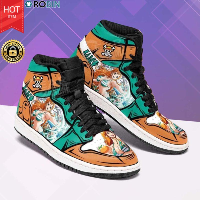 One Piece Mihawk Sword Shoes - Jordan 1 High Sneaker - RobinPlaceFabrics
