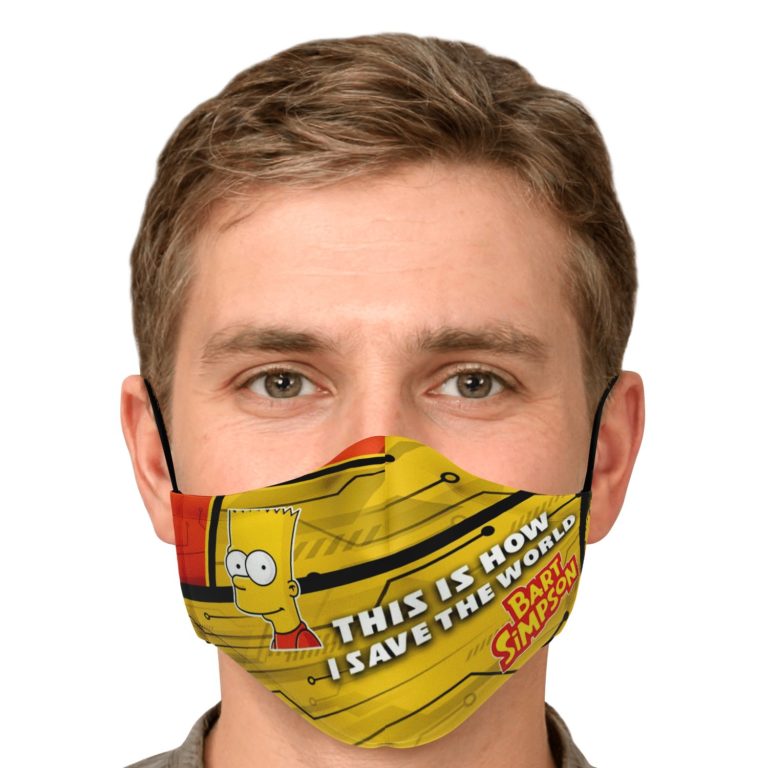 This Is How I Save The World Bart Simpson Face Mask With PM2.5 Filters ...