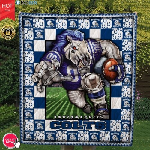 Indianapolis Colts Football Quilt Blanket - RobinPlaceFabrics