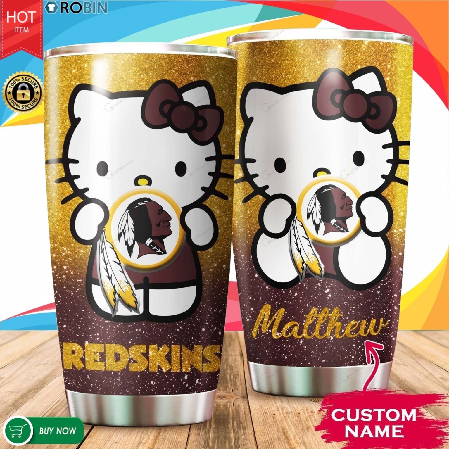 Personalized Hello Kitty Hug UCF Knights 20oz Tumbler - RobinPlaceFabrics