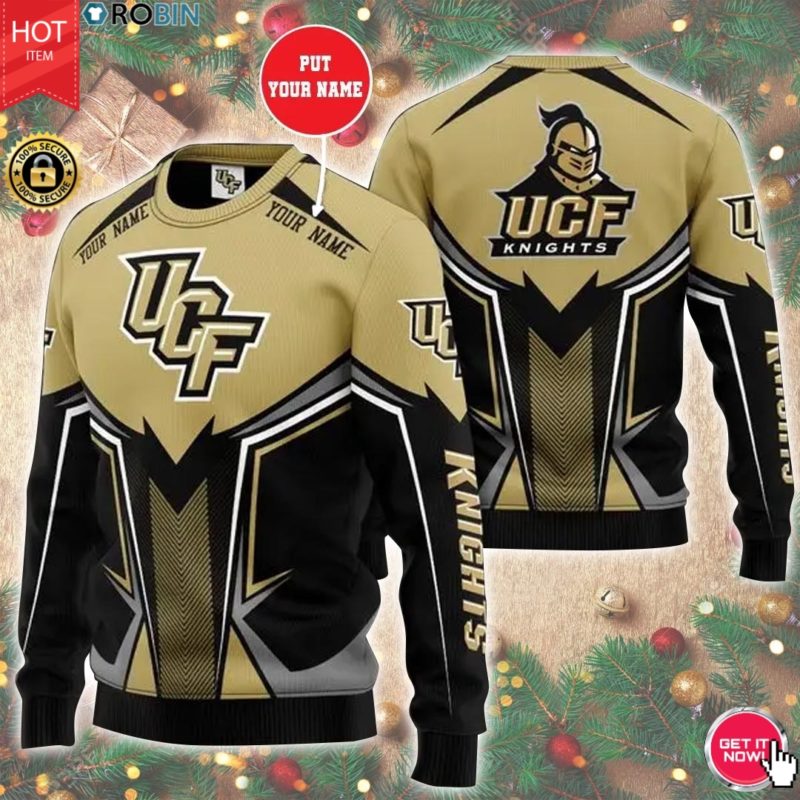 Personalized Name Ucf Knights 3D Print Wool Sweater - RobinPlaceFabrics