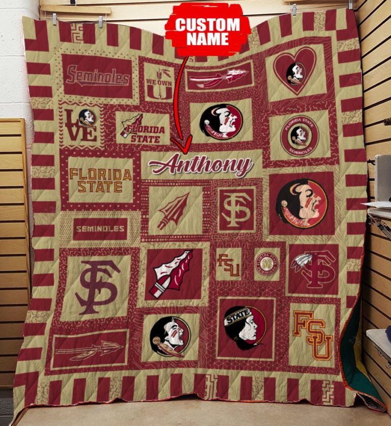 Personalized Florida State Seminoles Ncaa Quilt Blanket - RobinPlaceFabrics