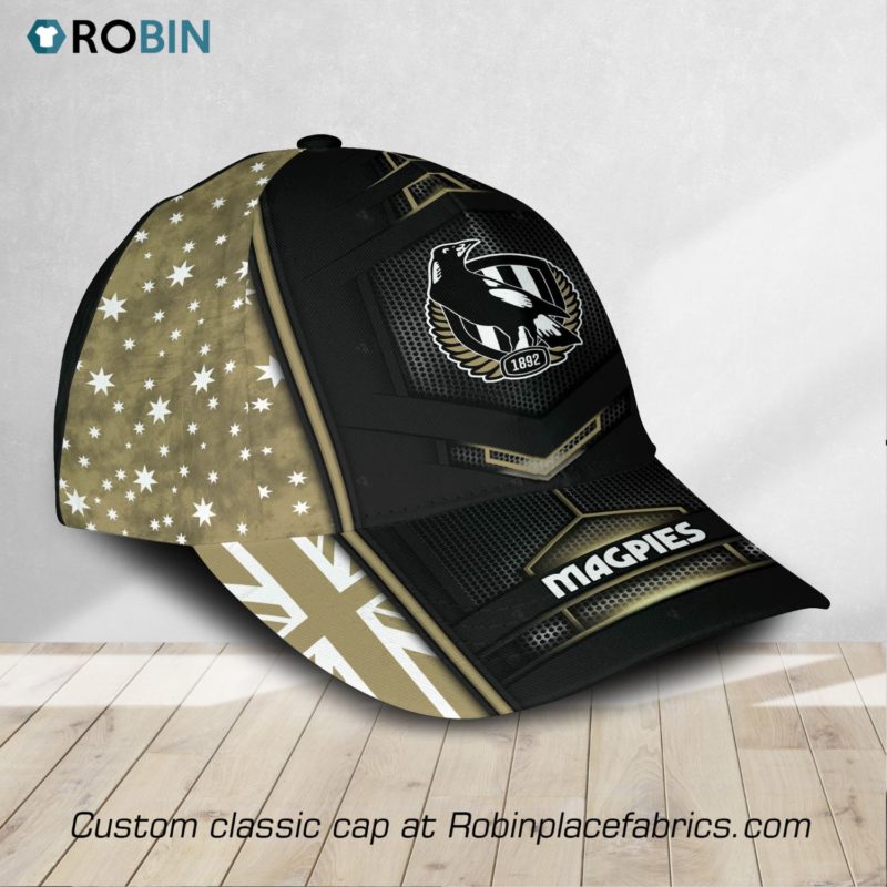 AFL Collingwood Magpies 3D Printed Classic Caps - RobinPlaceFabrics