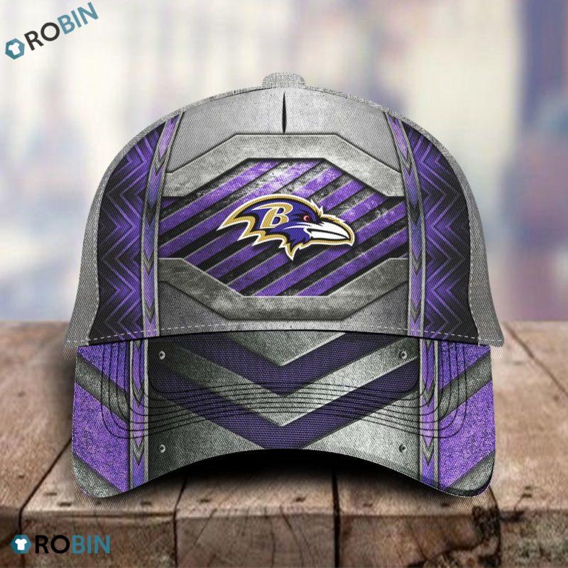 NFL Baltimore Ravens Skull All Over Print Caps - RobinPlaceFabrics