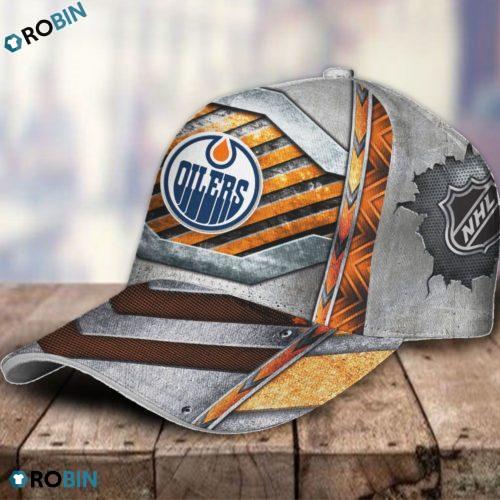 Edmonton Oilers Team AOP Cap, Hat - RobinPlaceFabrics
