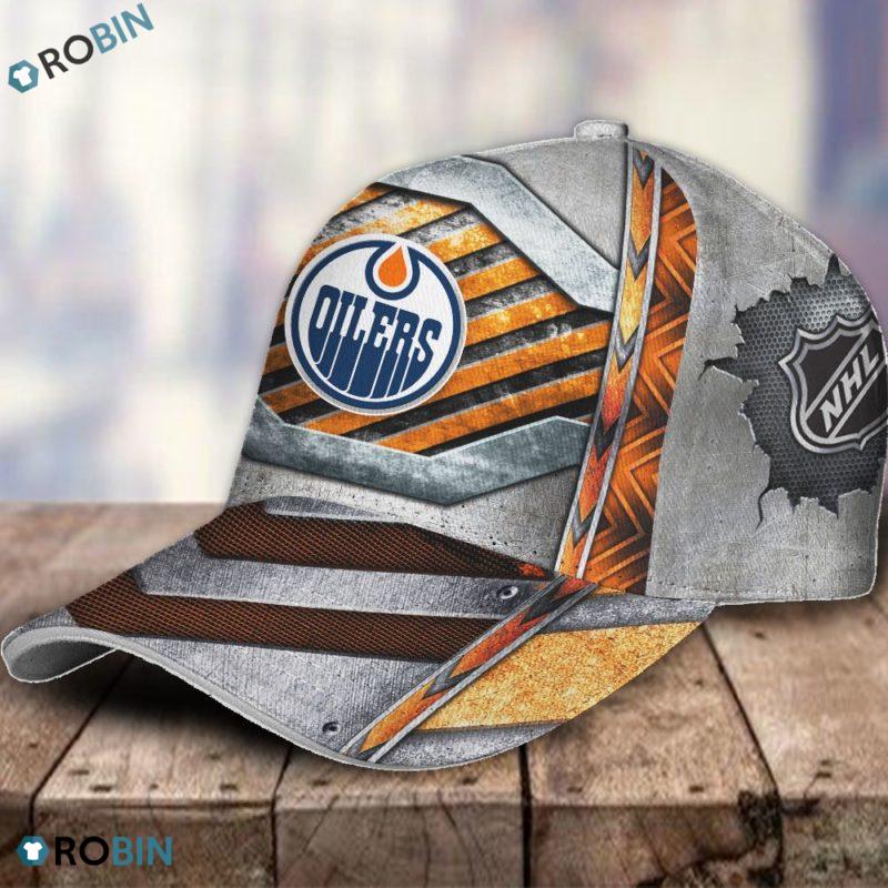 Edmonton Oilers Team AOP Cap, Hat - RobinPlaceFabrics