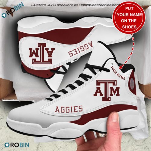 Personalized Texas A&m Aggies Air JD13 Shoes - RobinPlaceFabrics