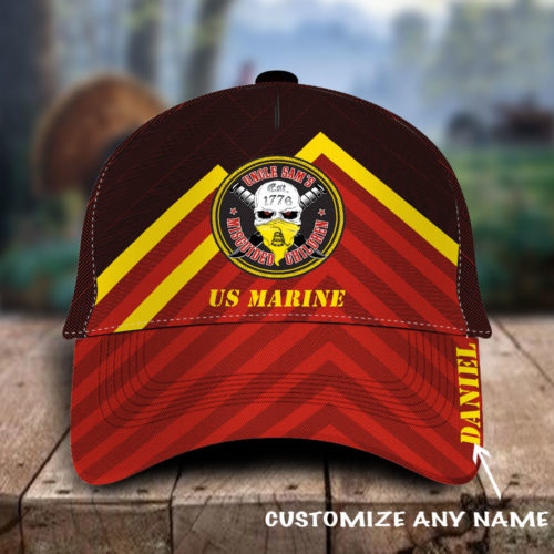 Customized name US Marine - Uncle Sam AOP Caps, Hats - RobinPlaceFabrics