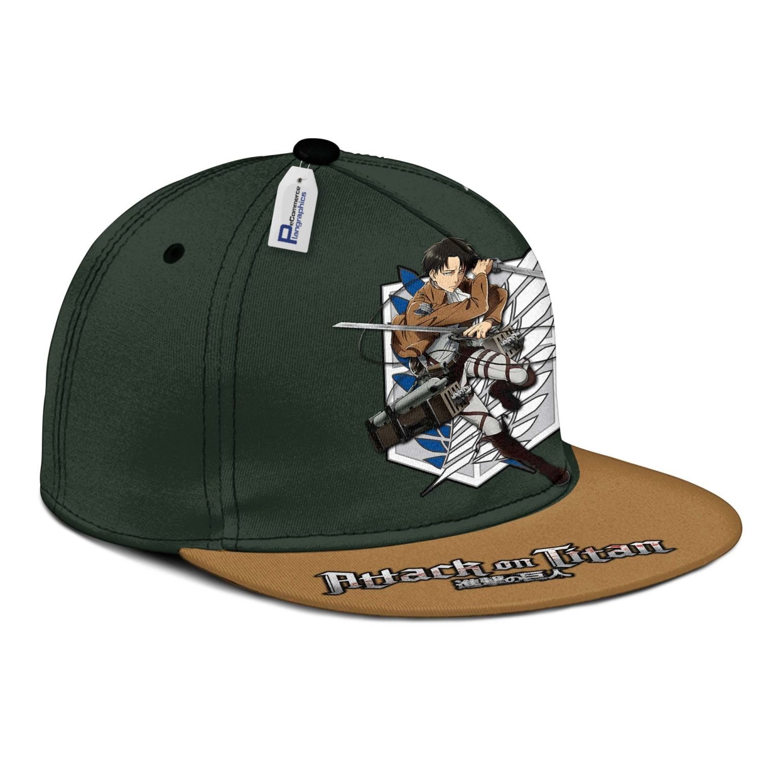 Captain Levi Ackerman Snapback Hat Custom Attack On Titan Anime Hat ...