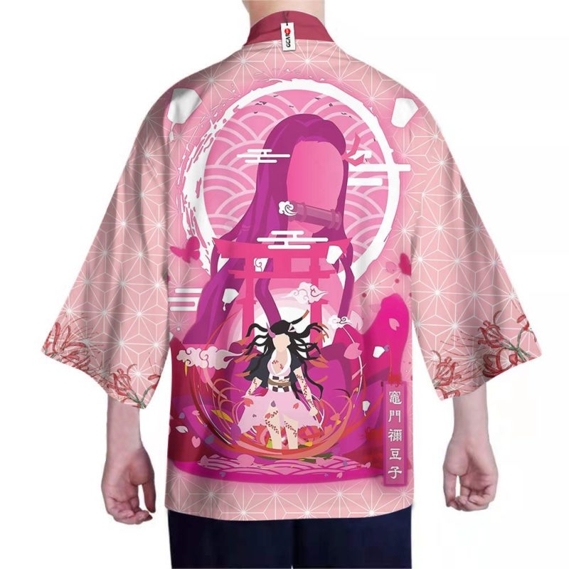 Nezuko Demon Slayer Otaku Kimono Cardigan - RobinPlaceFabrics
