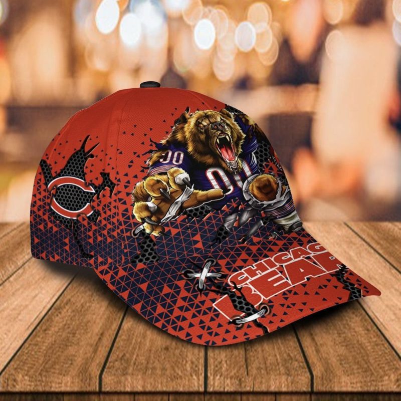 NFL Chicago Bears Mascot AOP Cap, Hat - RobinPlaceFabrics