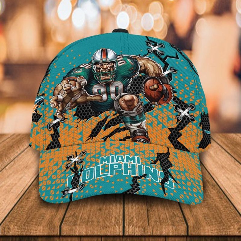 NFL Miami Dolphins Mascot AOP Cap, Hat - RobinPlaceFabrics