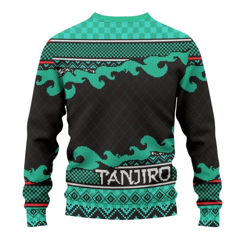 Tanjiro Christmas Unisex Wool Sweater - RobinPlaceFabrics