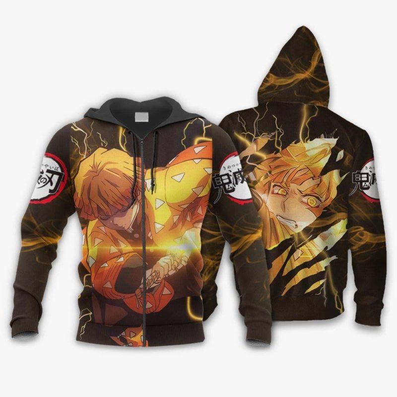 Zenitsu Agatsuma Demon Slayer All Over Print Hoodie - RobinPlaceFabrics