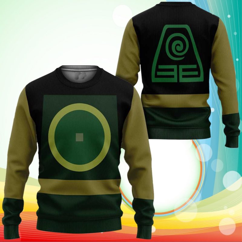 Avatar The Last Airbender Sweatshirt Earth Nation Uniform Costume Shirt ...