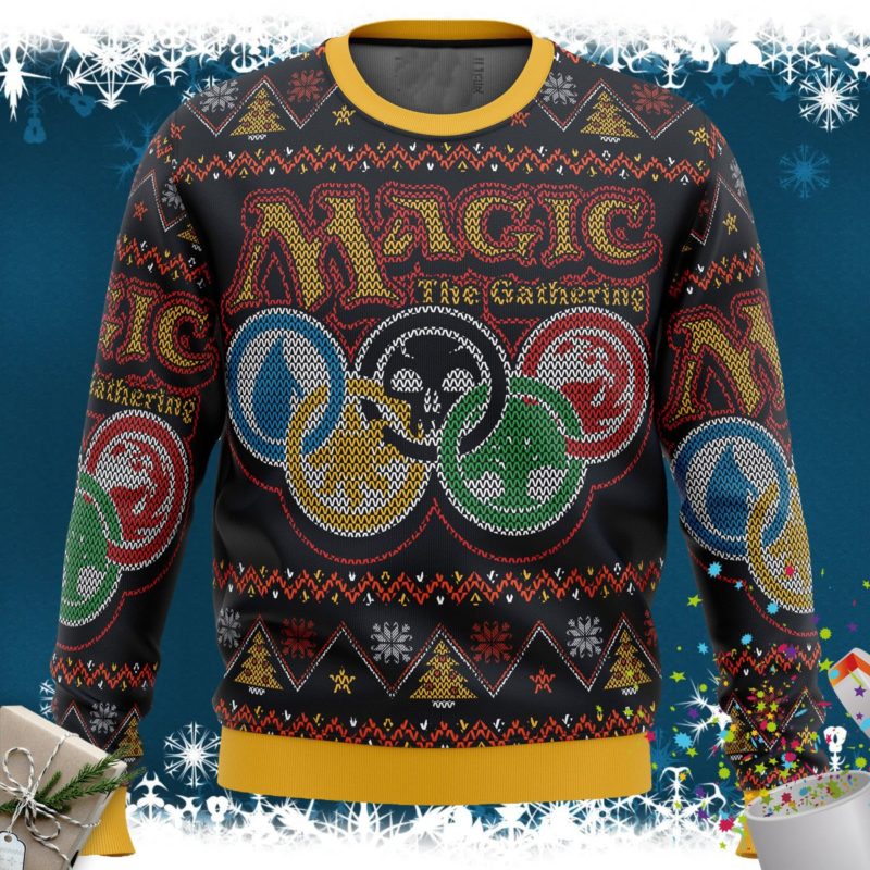 Magic the Gathering Ravnica Ugly Christmas Sweater - RobinPlaceFabrics