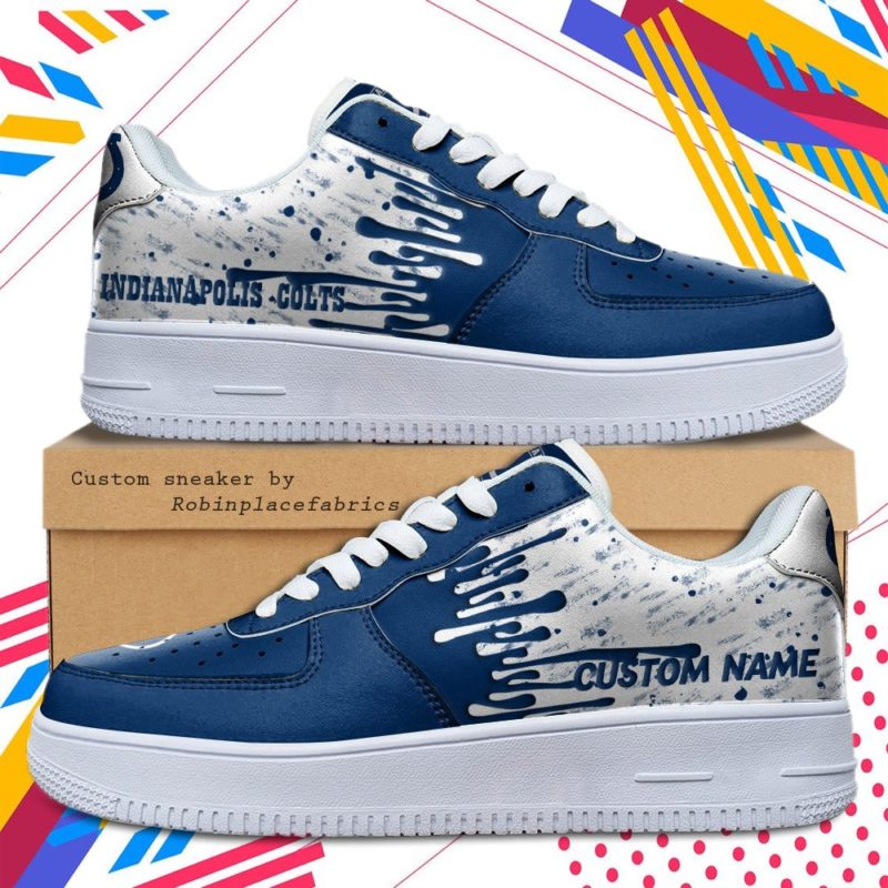 Indianapolis Colts NFL Dripping Color Pattern Personalized Sneaker ...