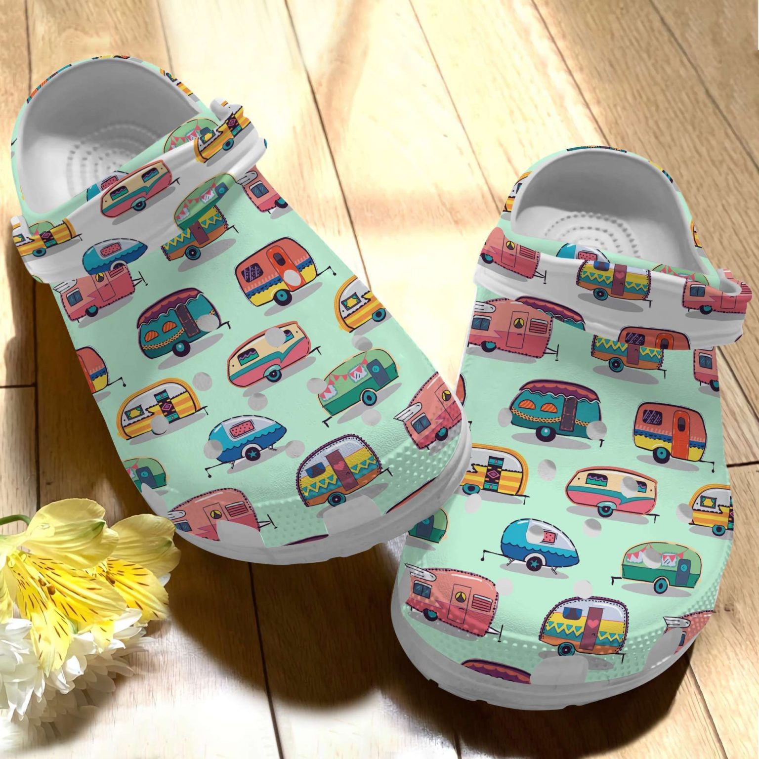 Camping Camper Collection Crocs Crocband Clog - RobinPlaceFabrics