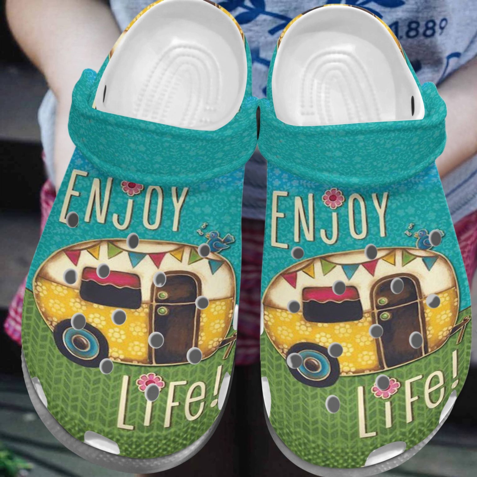 Camping Clog Enjoy Life Crocs Crocband Clog - RobinPlaceFabrics