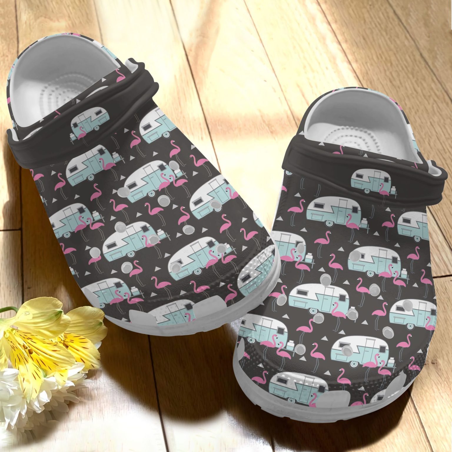 Camping Clog Flamingo Flavor Crocs Crocband Clog - RobinPlaceFabrics