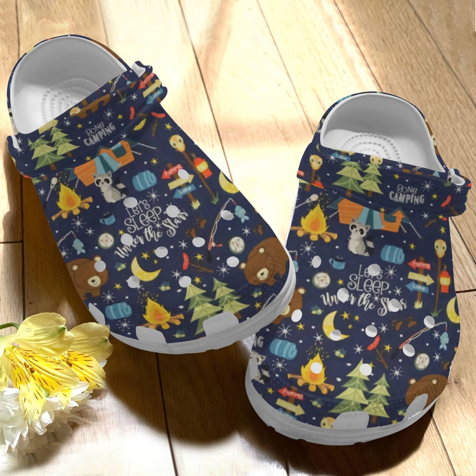Camping Clog Happy Camper Cookies Crocs Crocband Clog - RobinPlaceFabrics