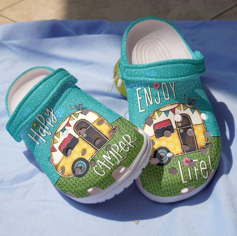 Camping Clog Happy Camper Cookies Crocs Crocband Clog - RobinPlaceFabrics