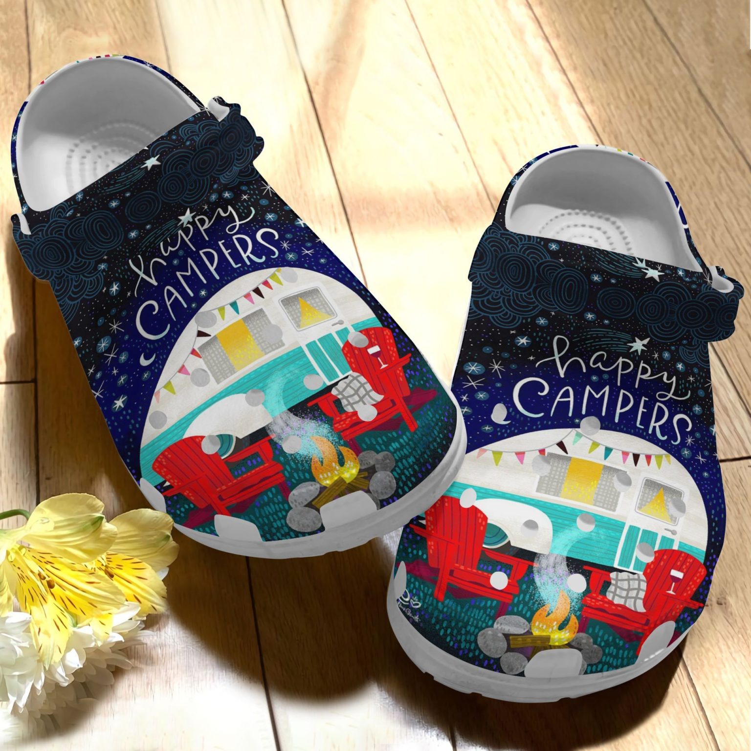 Camping Clog Highlights Camping Pattern Crocs Crocband Clog ...