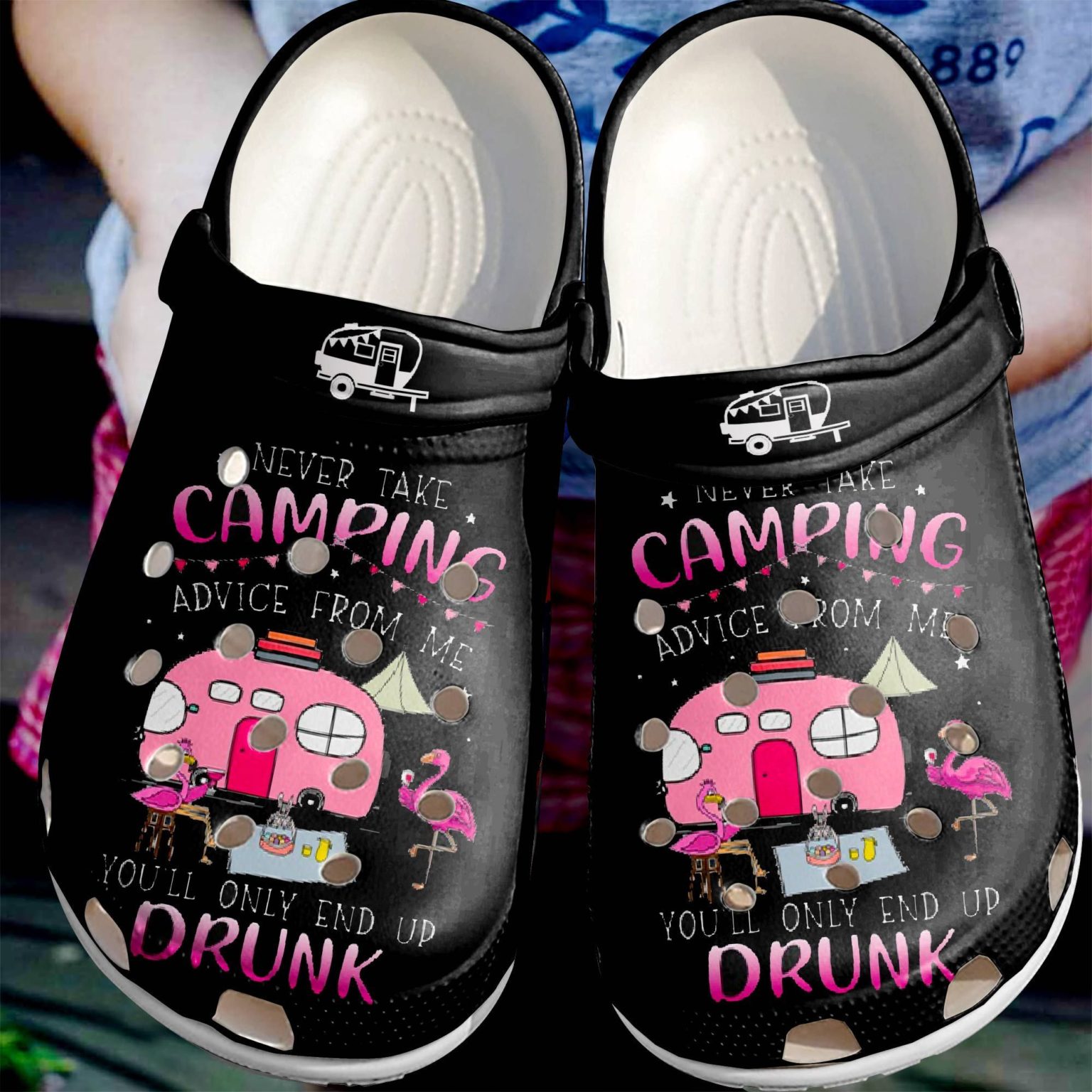 Camping Clog Love Camping Couple Crocs Crocband Clog - RobinPlaceFabrics