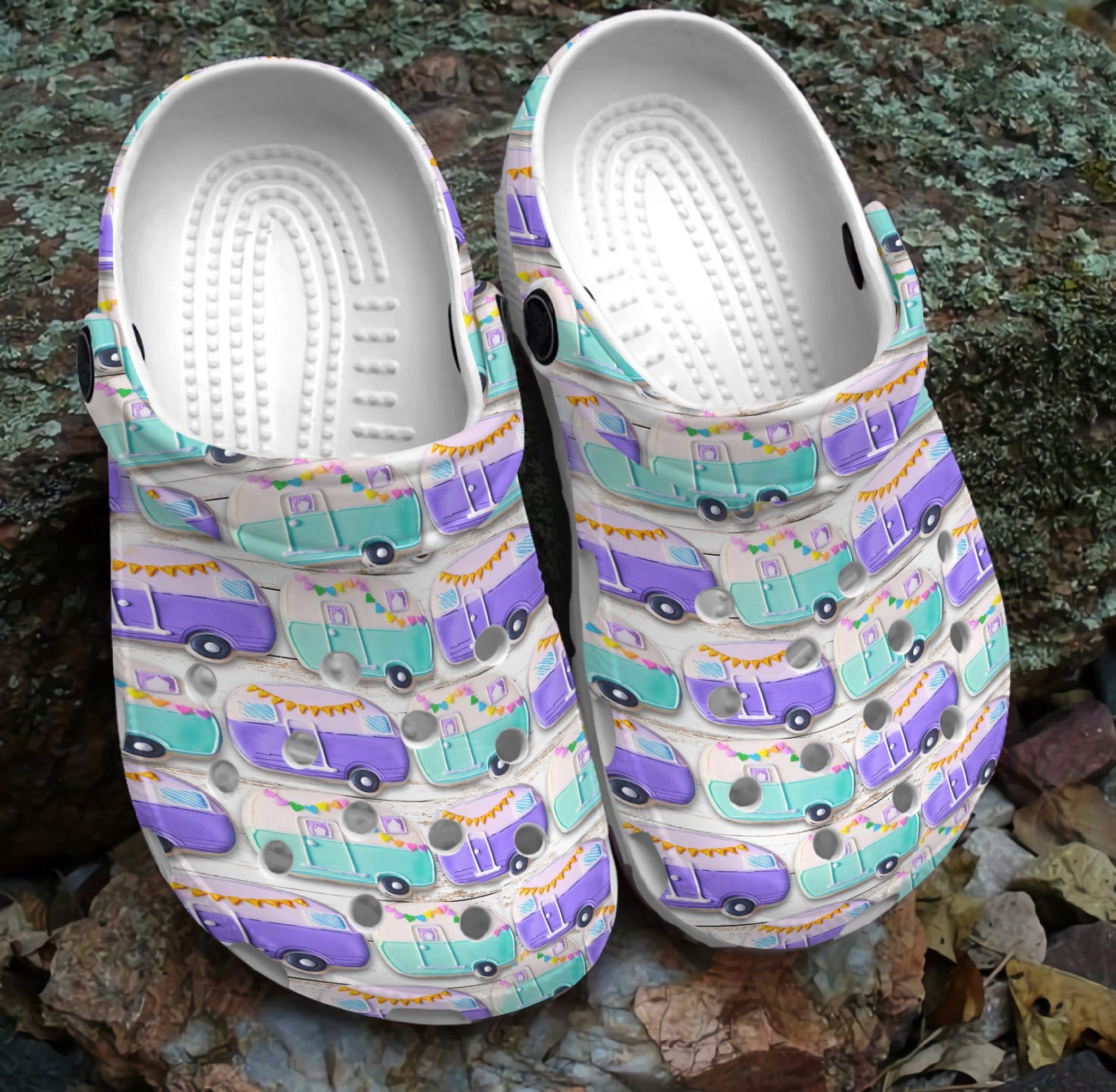 Camping Clog Lovely Campers Crocs Crocband Clog - RobinPlaceFabrics