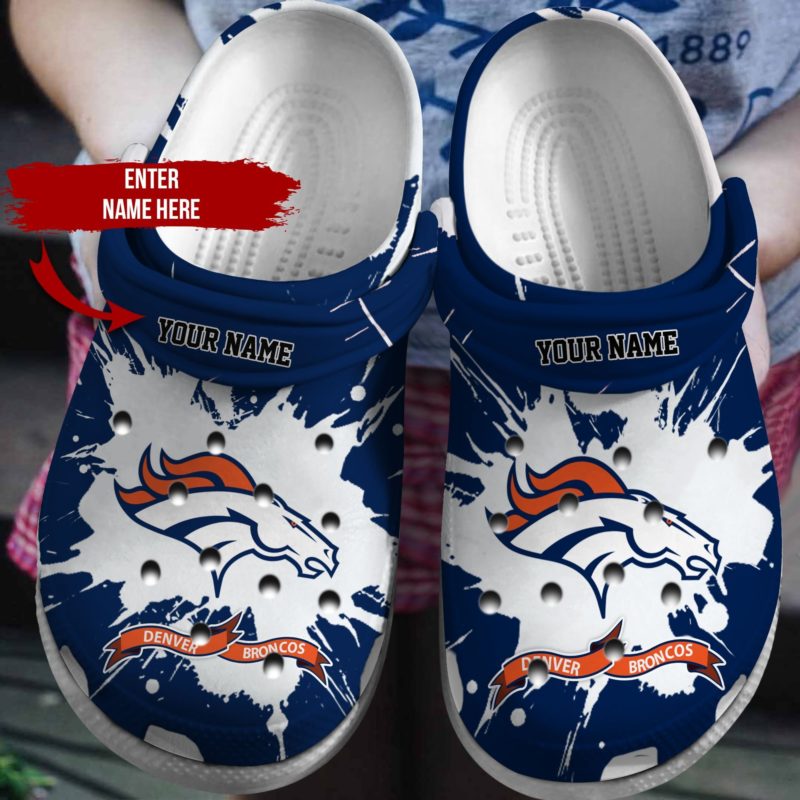Customized Name Denver Broncos Ncaa Crocs Clog Shoes - RobinPlaceFabrics