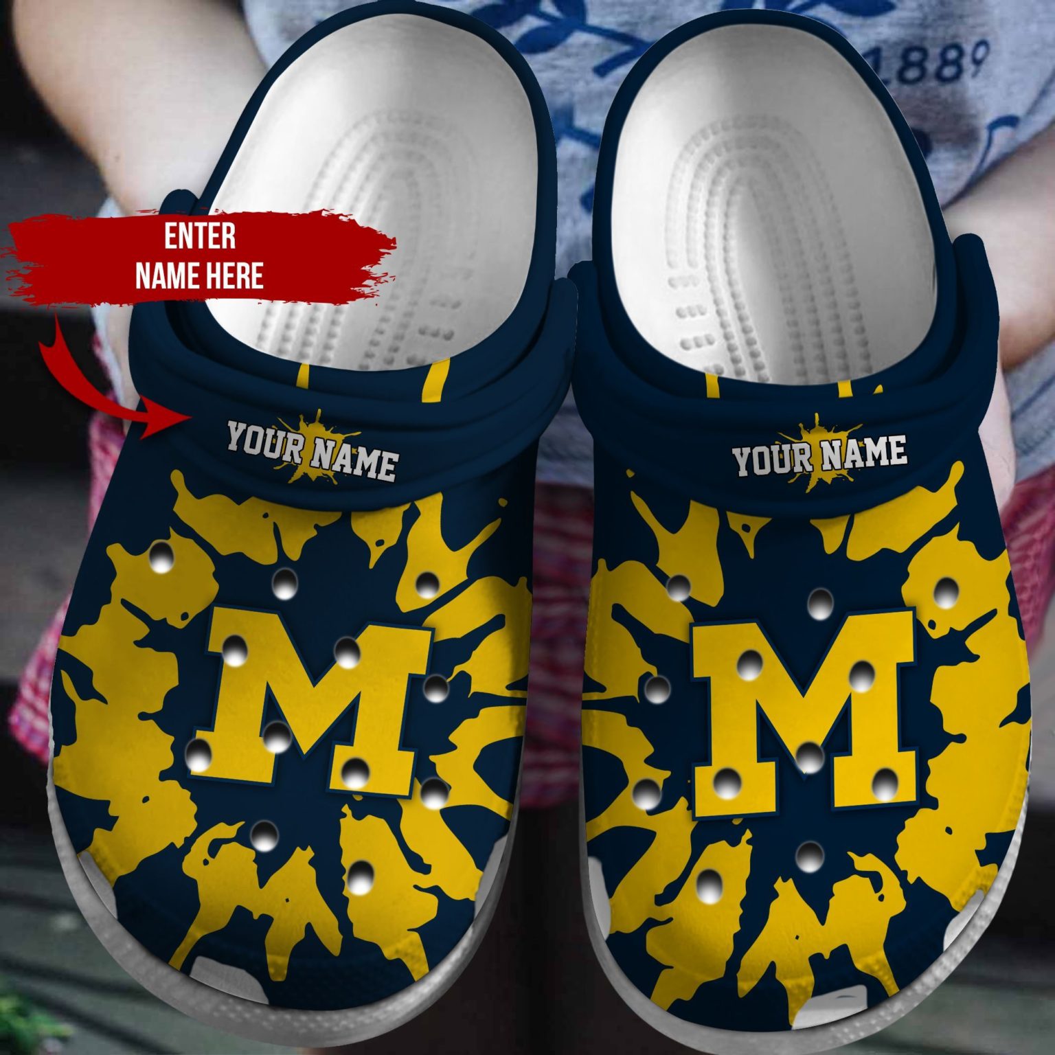 Personalized Michigan Wolverines Ncaa Crocs Clog Shoes - RobinPlaceFabrics