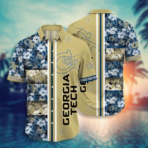 Georgia Tech Yellow Jackets New Hawaii Shirt - RobinPlaceFabrics