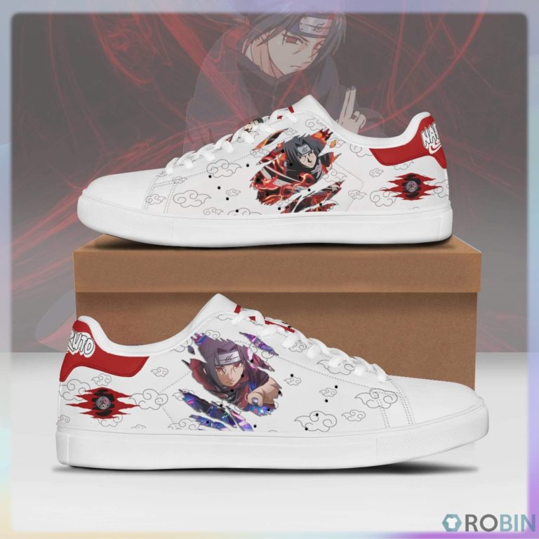 Akatsuki Sneakers Custom Naruto Anime Skateboard Shoes - RobinPlaceFabrics