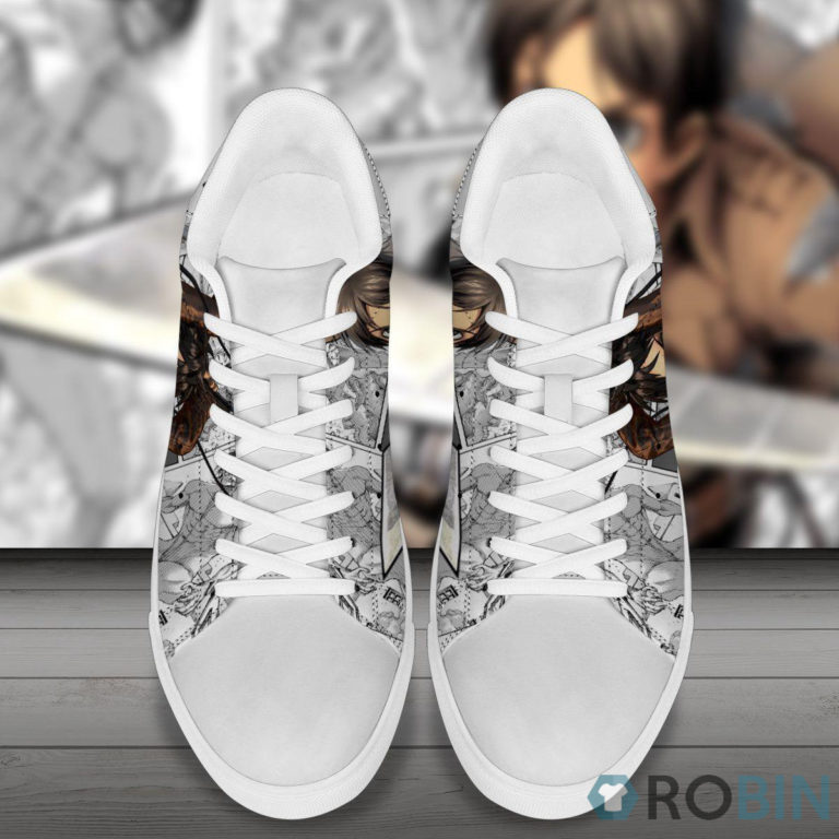 Attack on Titan Shoes AOT Eren Yeager Custom AnimeSkateboard Sneakers ...