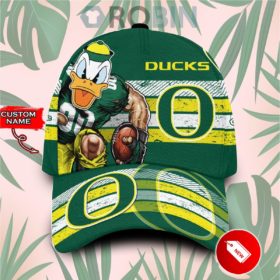 Custome Name Oregon Ducks Skull Torn Fabric Classic Baseball Cap Hat ...