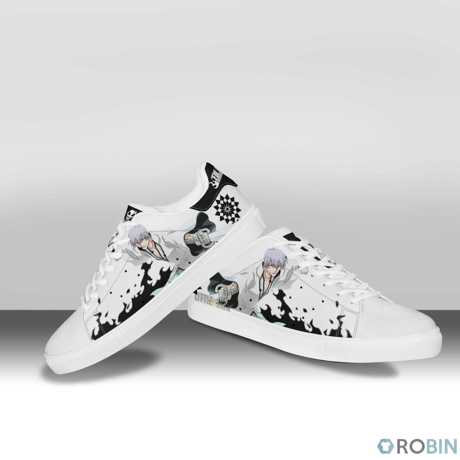 Genryusai Yamamoto Sneakers Custom Bleach Anime Shoes - RobinPlaceFabrics