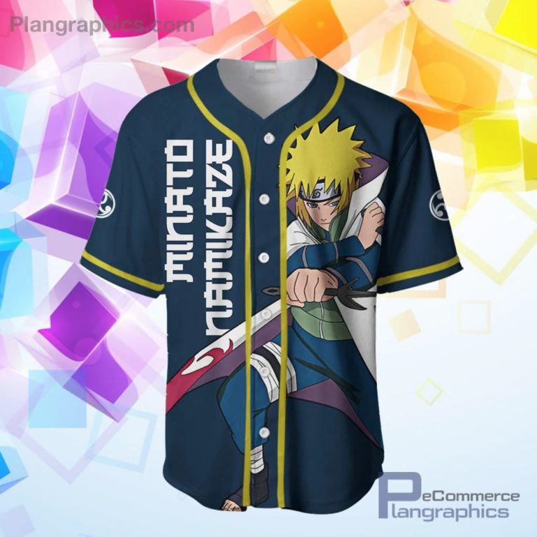 Minato Namikaze Baseball Jersey Shirt Naruto Anime AOP Clothes ...