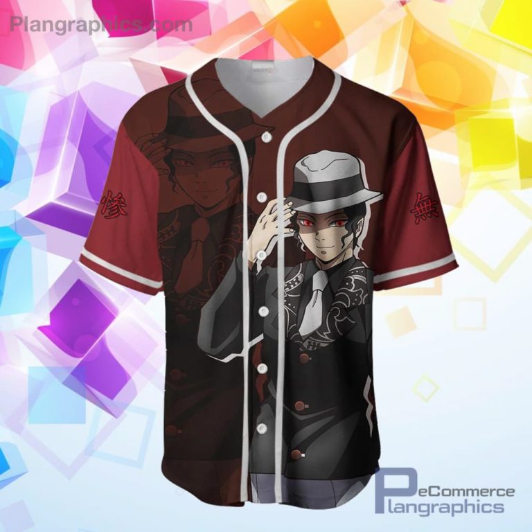 Muzan Kibutsuji Baseball Jersey Shirt Kimetsu Anime AOP Clothes ...