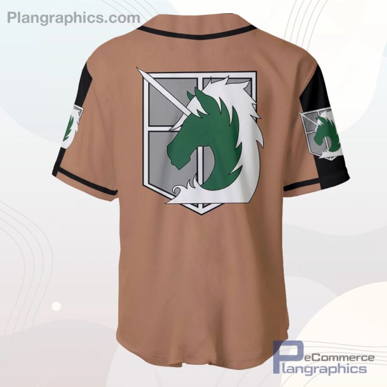 Police Brigade Baseball Jersey Shirt Attack On Titan Anime Merch ...