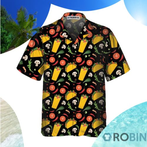 Taco And Burrito Pattern Hawaiian Shirt (sku: ROBIN-HAWAIIAN ...