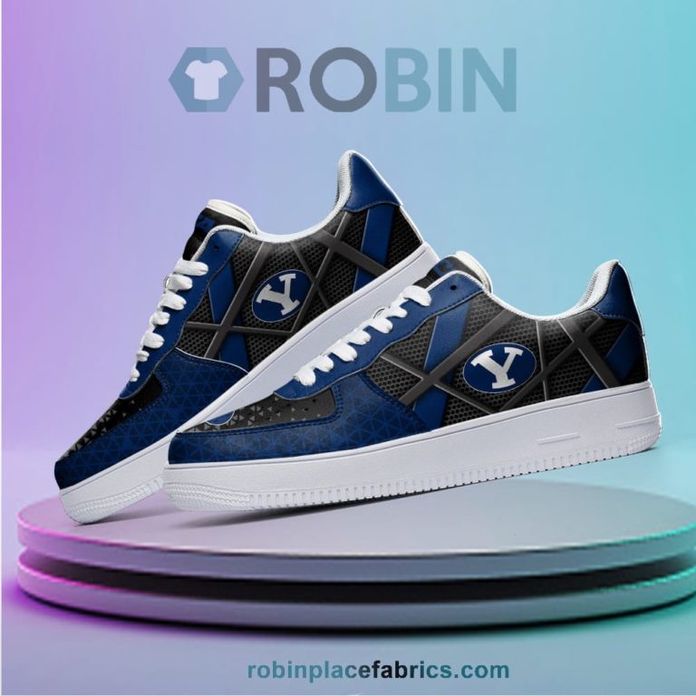 BYU Cougars NCAA Football Team Air Force 1 NAF Shoes - RobinPlaceFabrics